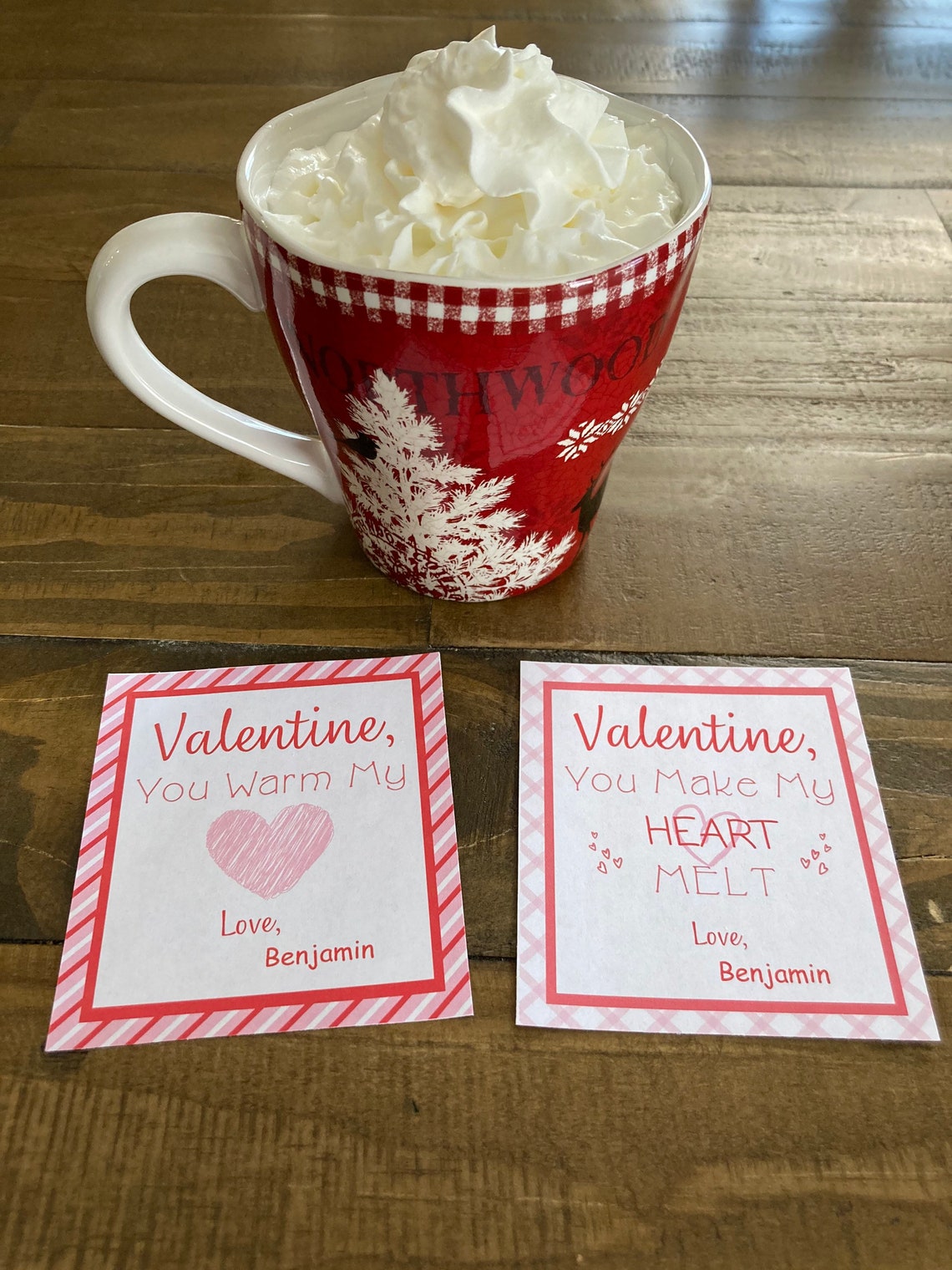 PRINTABLE Valentine's Day Hot Chocolate Packet Cards - Editable - Etsy