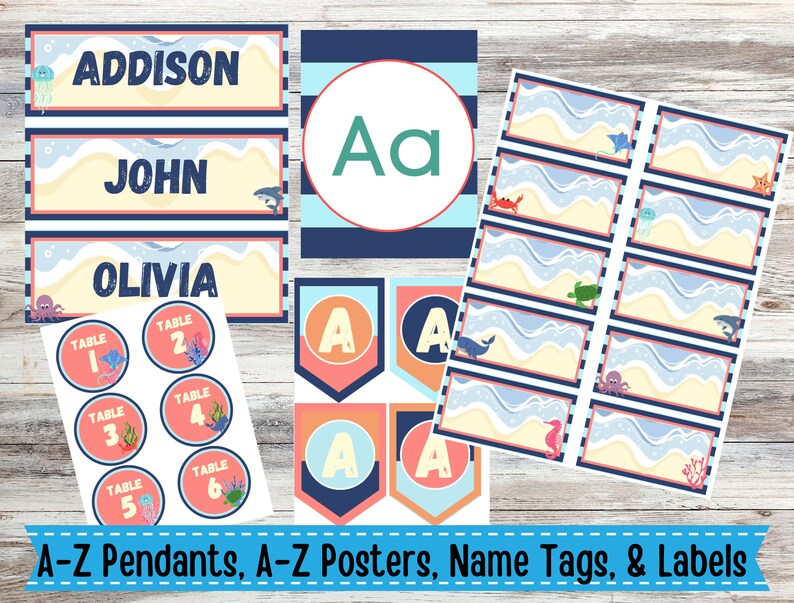 EDITABLE Under the Sea Classroom Theme - Etsy