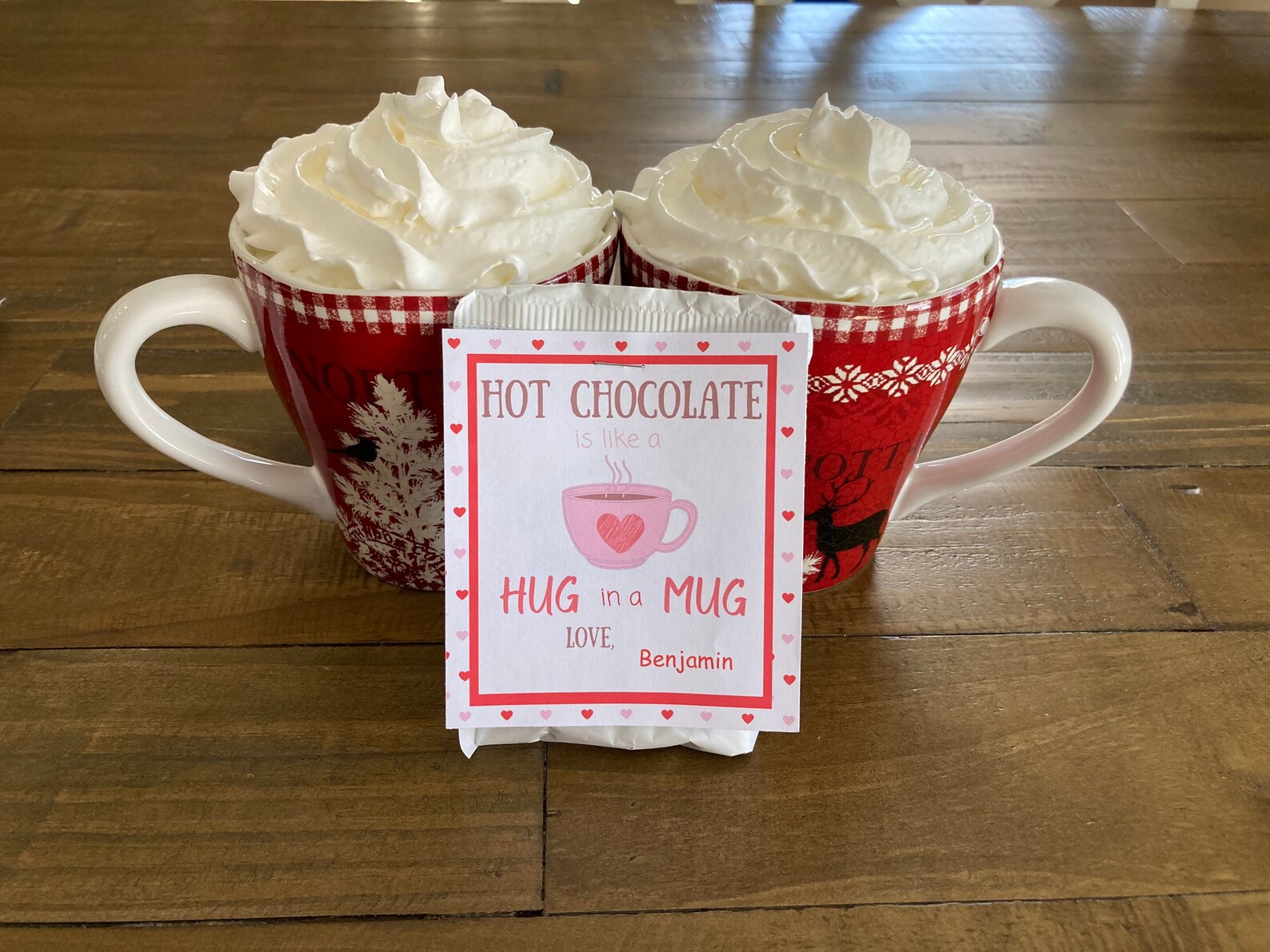PRINTABLE Valentine's Day Hot Chocolate Packet Cards - Editable - Etsy