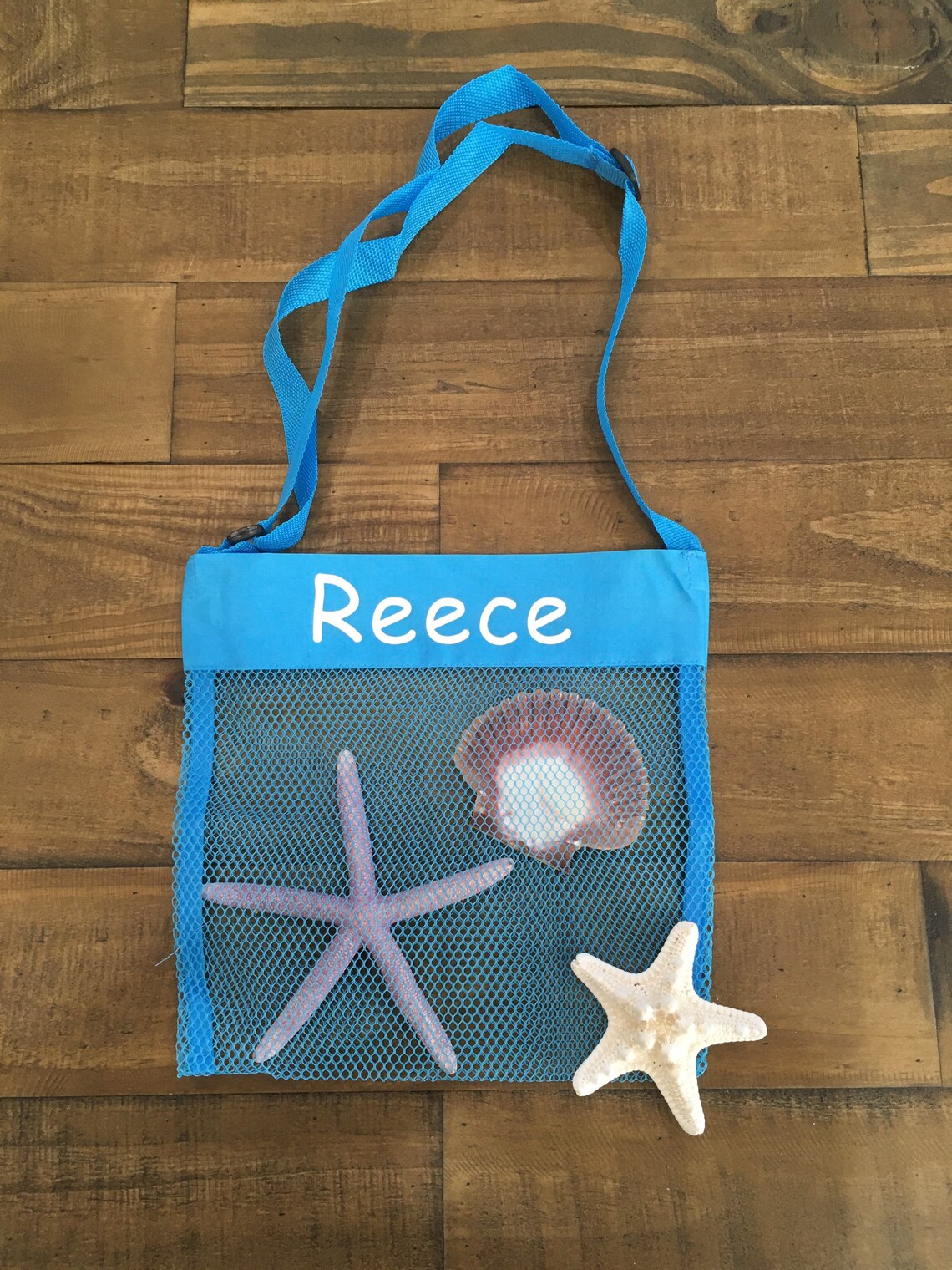 Personalized Mesh Seashell Collecting Bag - Shell Tote- Valentine ...