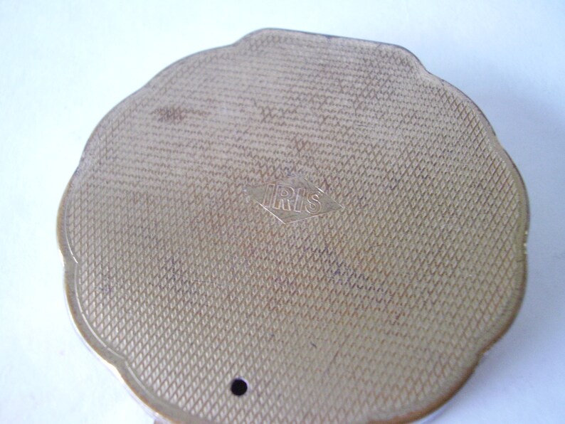 Signed IRIS Powder Compact Flower Spray Carnation Dianthus - Etsy UK