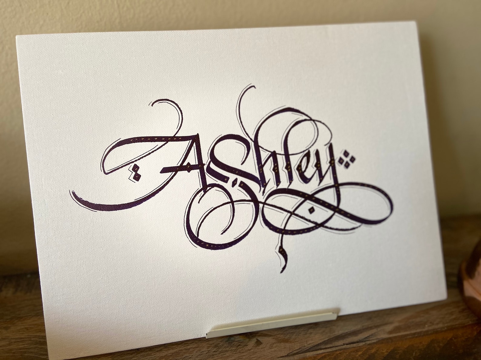 Custom Calligraphy Canvas: Personalized Name Wall Decor - Etsy