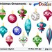 Christmas Clip Art Christmas Ornaments Clipart Shiny Xmas Decorations ...