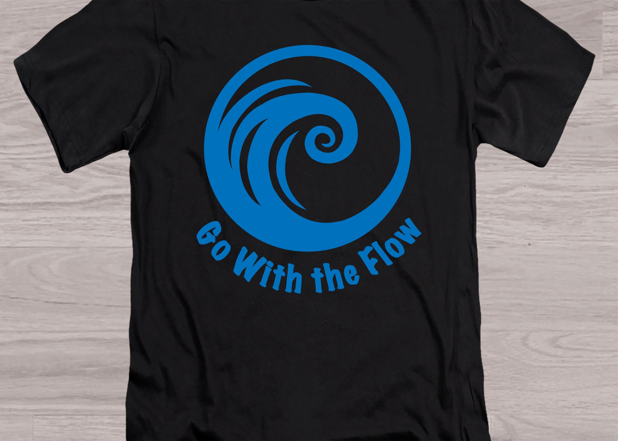 Go With the Flow T-Shirt design illustration Files for tee | Etsy