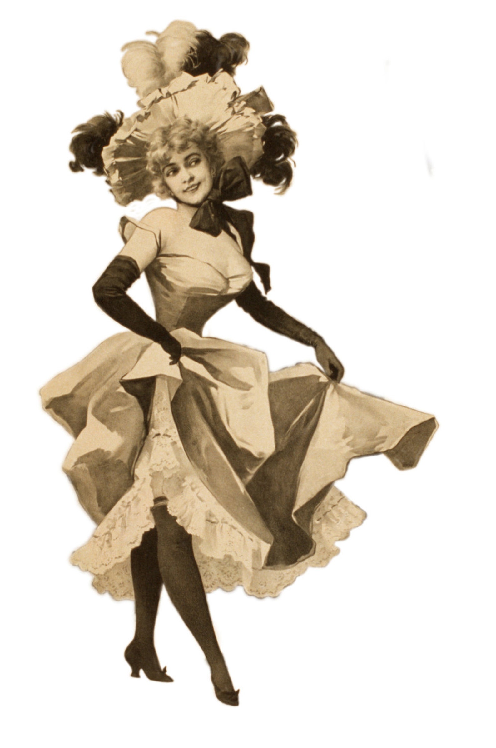 Vintage Burlesque Show Dancers ~ Clipart From Antique Prints of ...