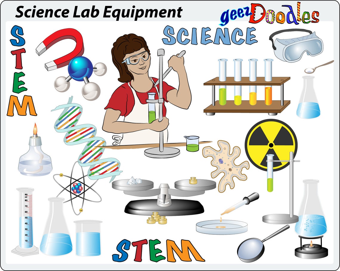 Science Lab Equipment Clipart Illustrations Graphic Design Images for ...