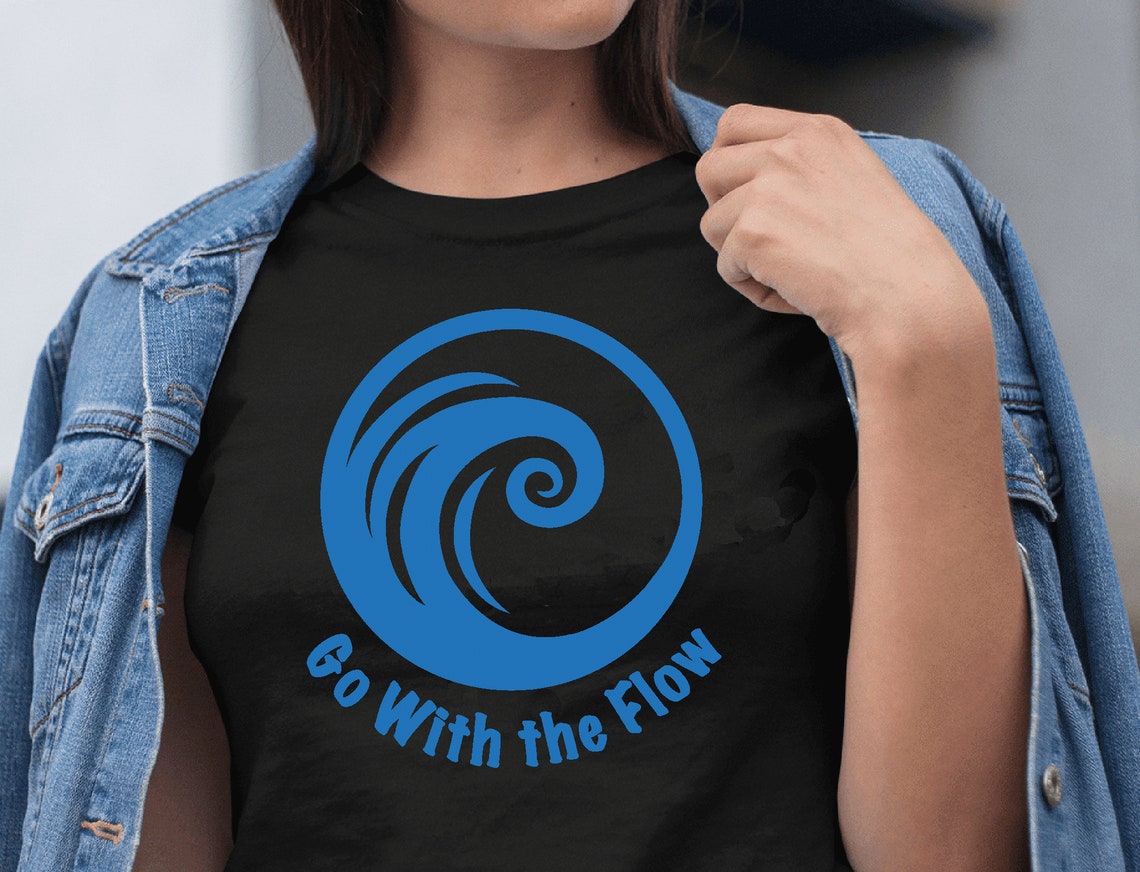 Go With the Flow T-shirt Design Illustration Files for Tee Shirt ...