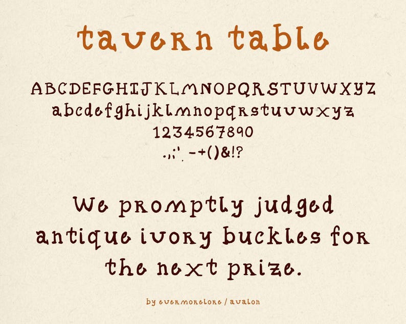 Tavern Table - A Fantasy and Medieval Font - Etsy