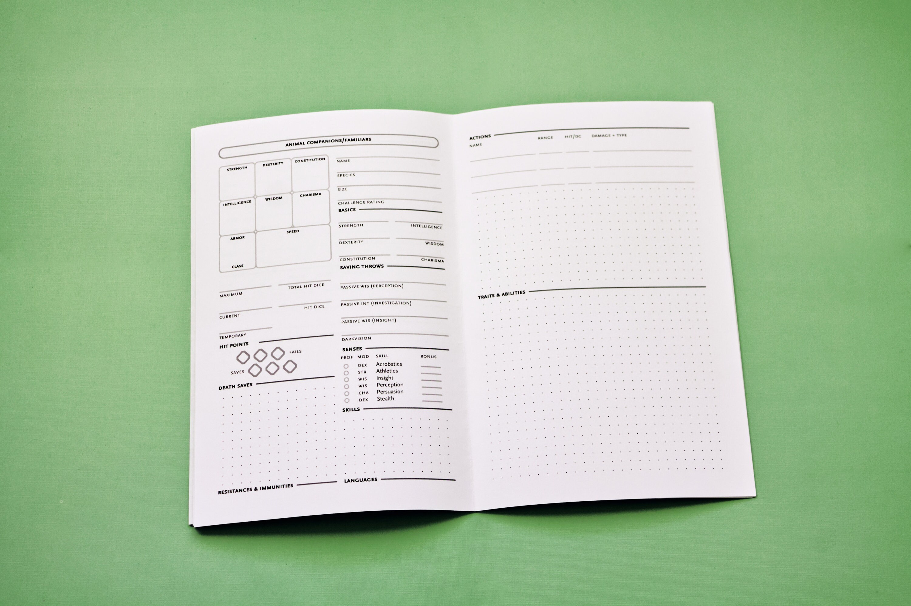 Minimal Monk Journal for Dnd 5e - Printable/fillable Pdf ...