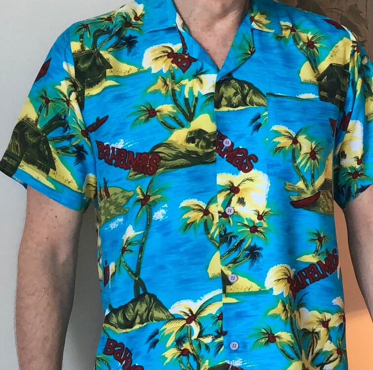 Vintage Bahamas Shirt With Palm Trees Hula Girls Coconuts | Etsy
