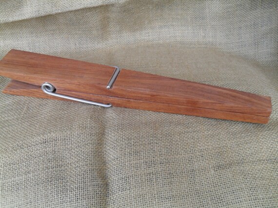 Vintage Wooden Clothes Pin Antique Industrial Wood & Metal Mid - Etsy