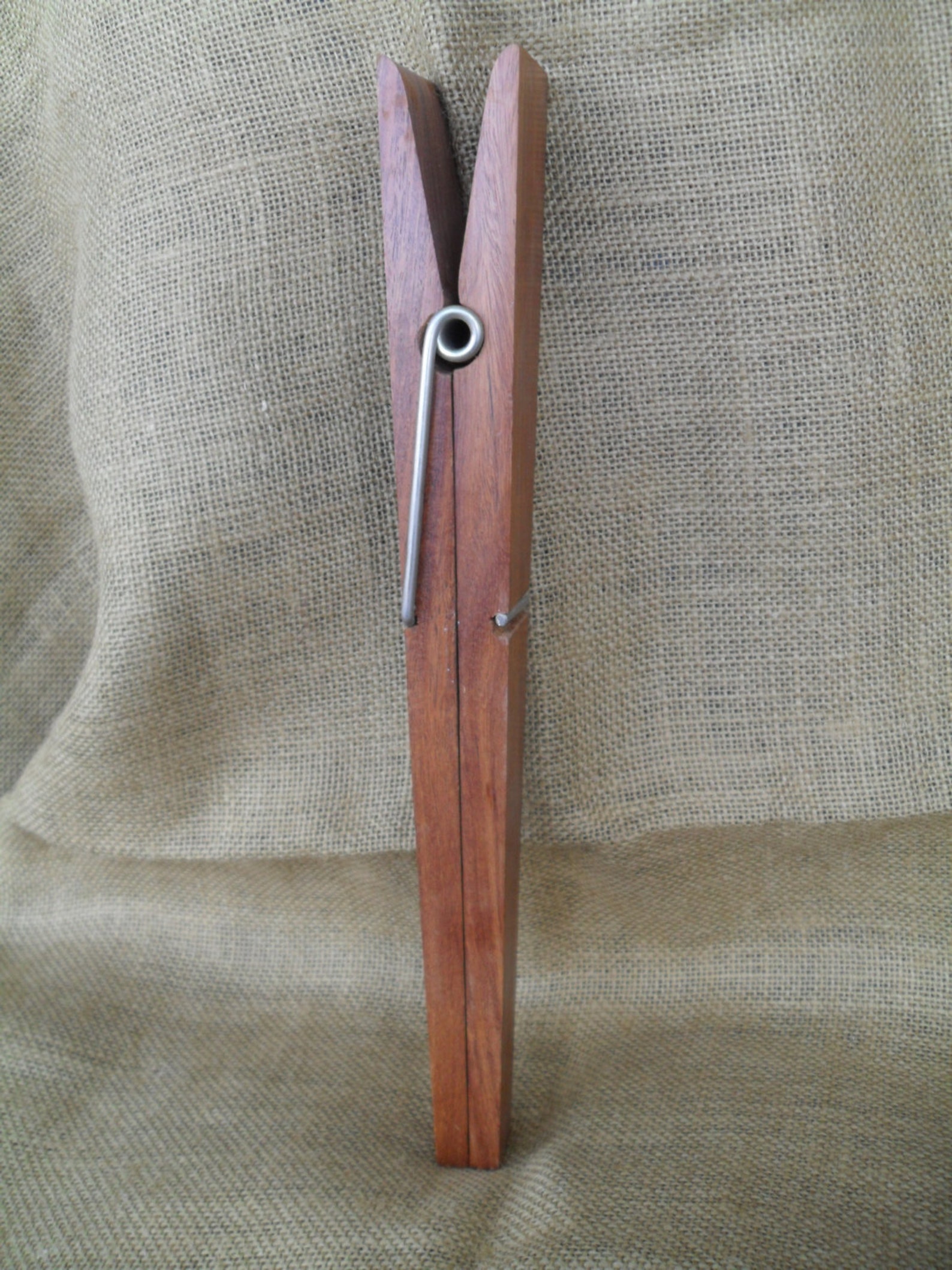 Vintage Wooden Clothes Pin Antique Industrial Wood & Metal Mid - Etsy