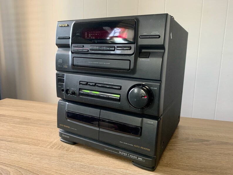Aiwa Compact Disc Stereo System Super T Bass Cd Player Dual - Etsy