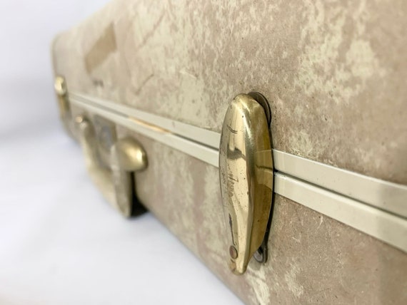 Samsonite Streamlite Cream Marbled Suitcase, Vintage … - Gem