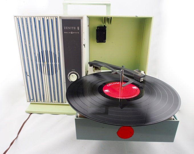 Vintage Zenith Solid State Record Player, Suitcase Record Player, Pack ...