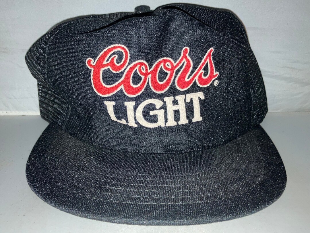 Vintage Coors Light Snapback Hat Cap Beer Made in Usa Trucker Mesh Brew ...