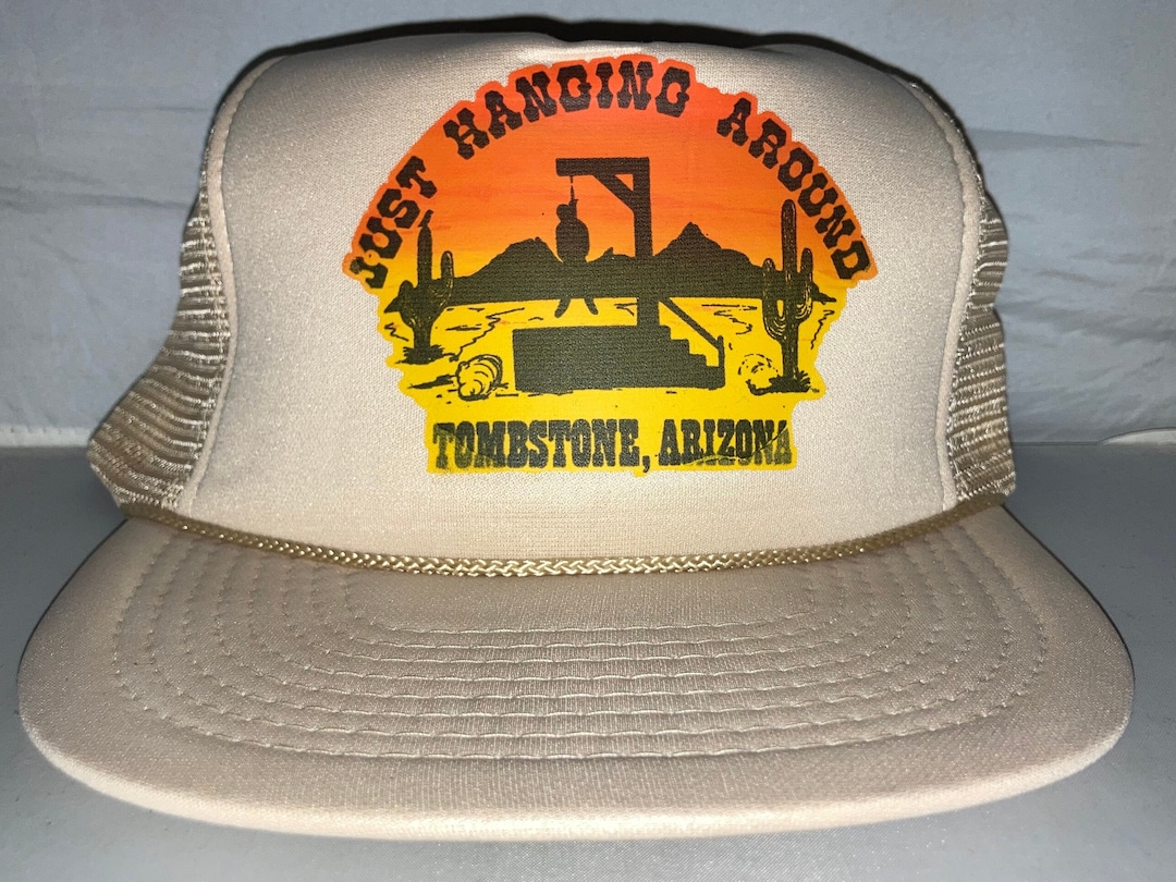 Vintage Just Hanging Around Tombstone Arizona Snapback Hat Cap Rare 90s ...