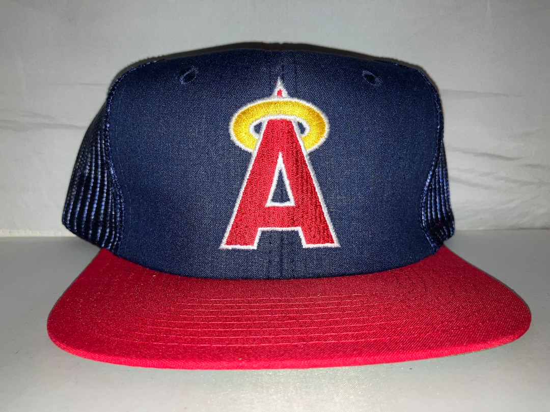 Vintage California Anaheim Los Angrles Angels Grosscap Snapback Hat Cap ...