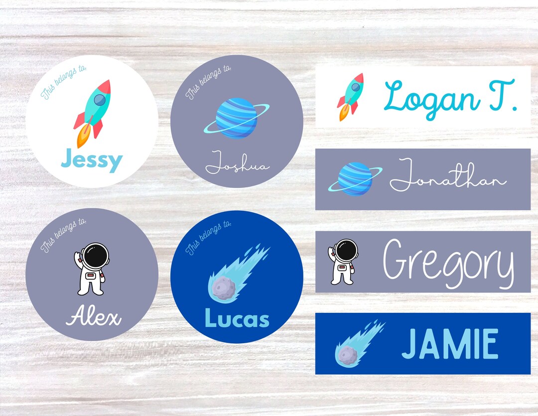 Custom Personalized Name Labels, Waterproof Vinyl And/or Iron-on Decals ...