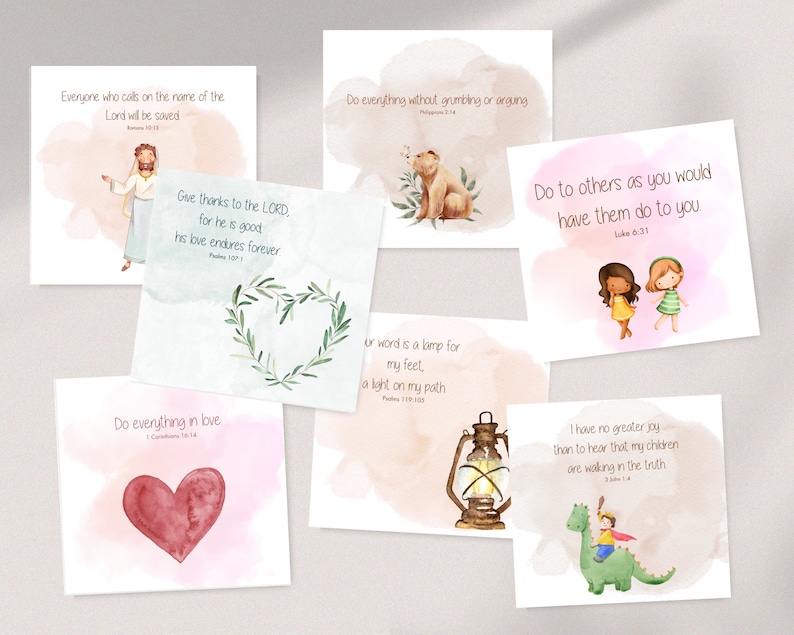 Children's Prayer Cards, Kids Bible Verses, Top Memory Illustrated ...