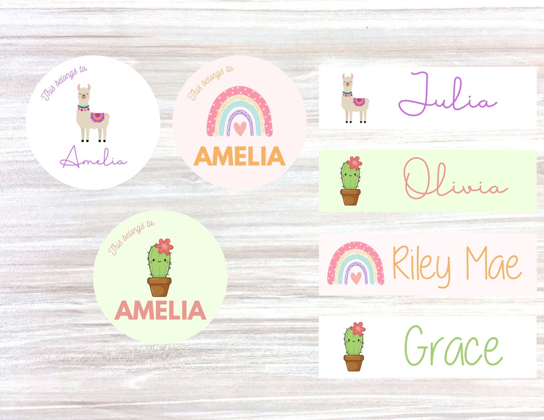 Custom Personalized Name Labels, Waterproof Vinyl And/or Iron-on Decals ...