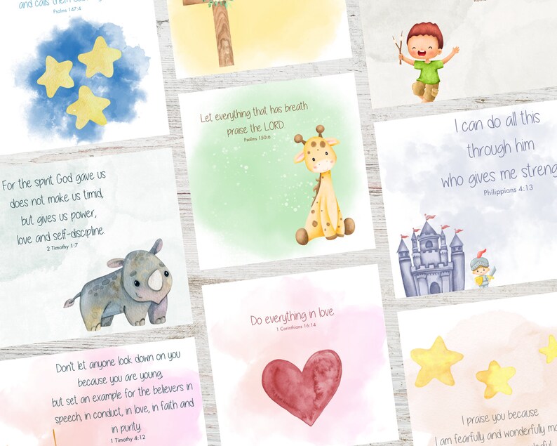 Children's Prayer Cards, Kids Bible Verses, Top Memory Illustrated ...