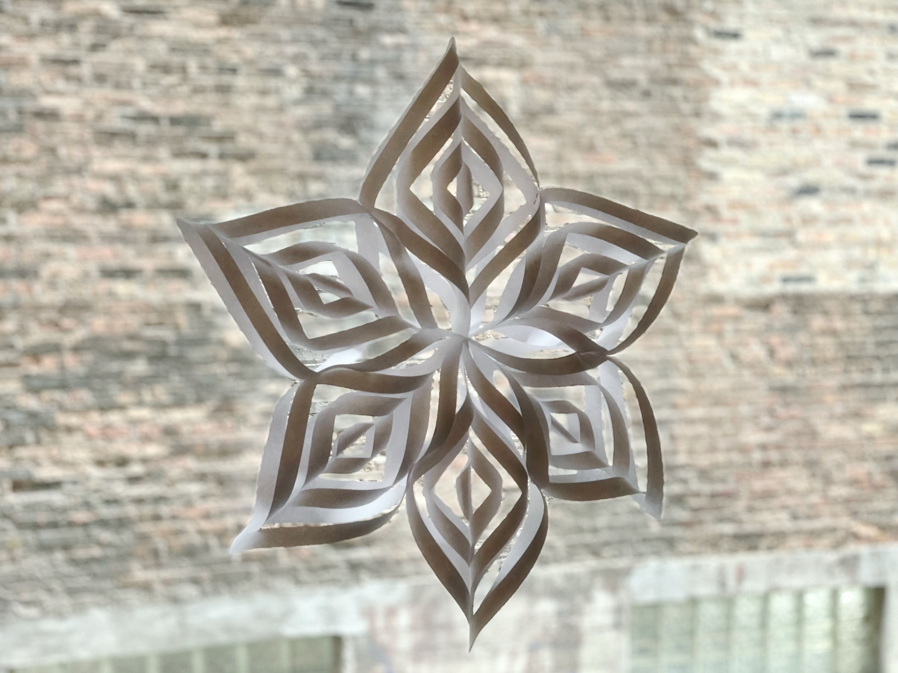 Easy 3D Paper Snowflake! Download PDF Template & Instruction Guide - Etsy