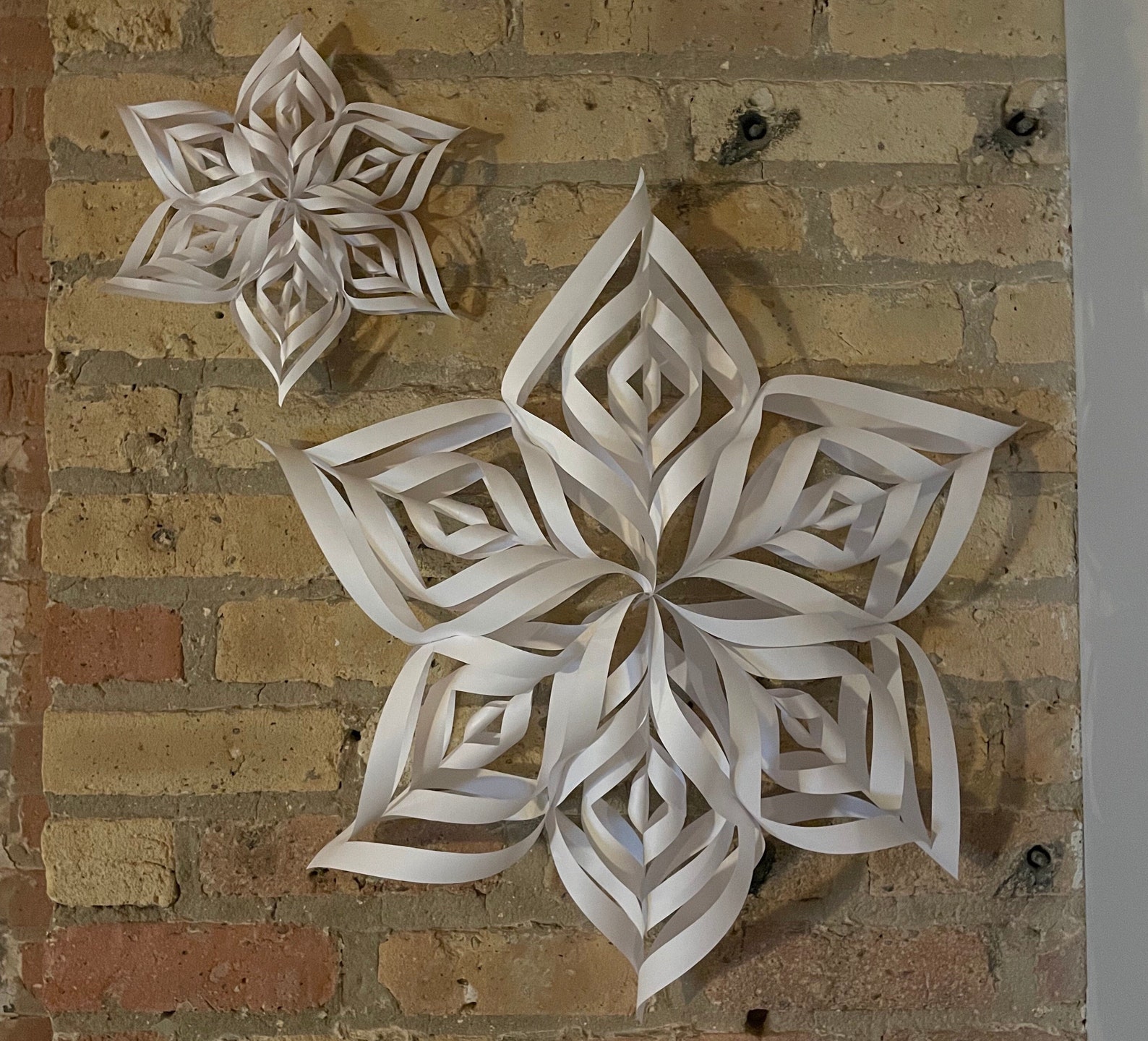 Easy 3D Paper Snowflake! Download PDF Template & Instruction Guide - Etsy
