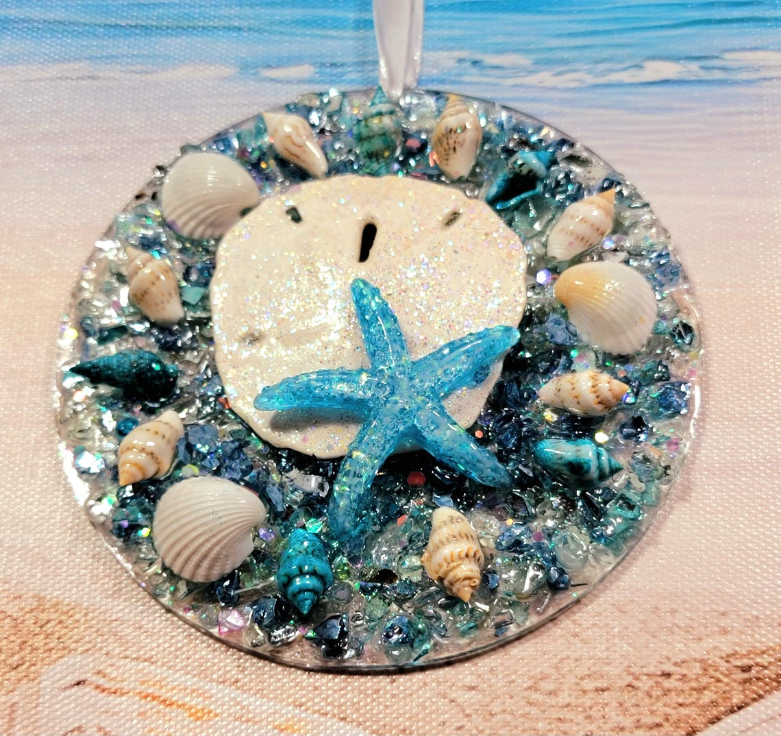 Beautiful Coastal Theme Florida Sand Dollar Ornament, Featuring ...