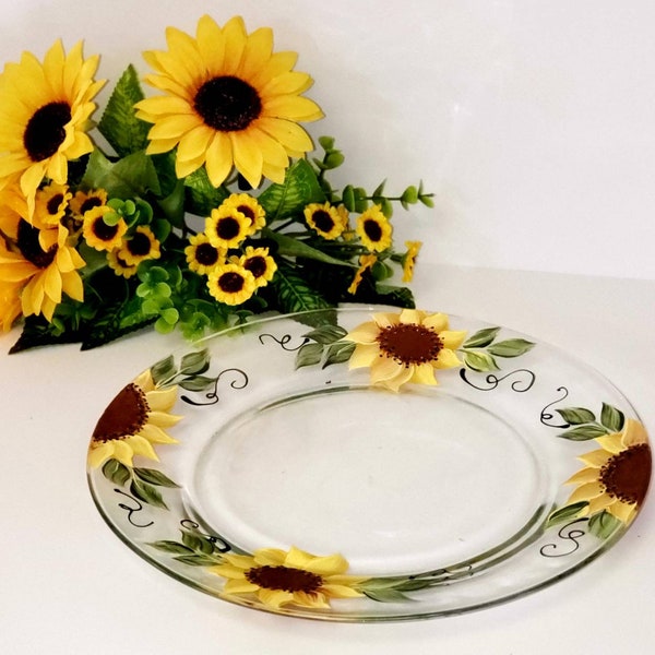 Sunflower Plate - Etsy