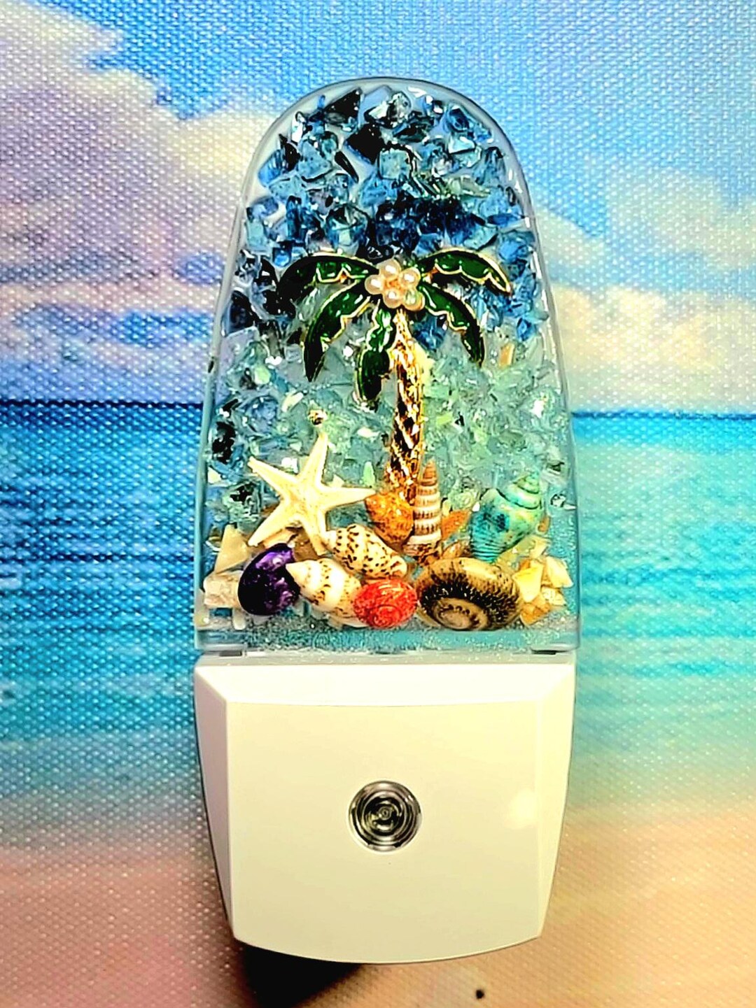 Palm Tree LED Sensor Nightlight, Ambient Coastal Lighting, Tropical ...