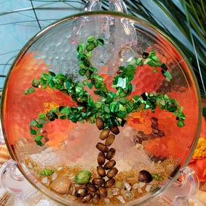 Palm Tree Resin Trivet, Resin Art Decorative Palm Tree Plate, Palm Tree ...