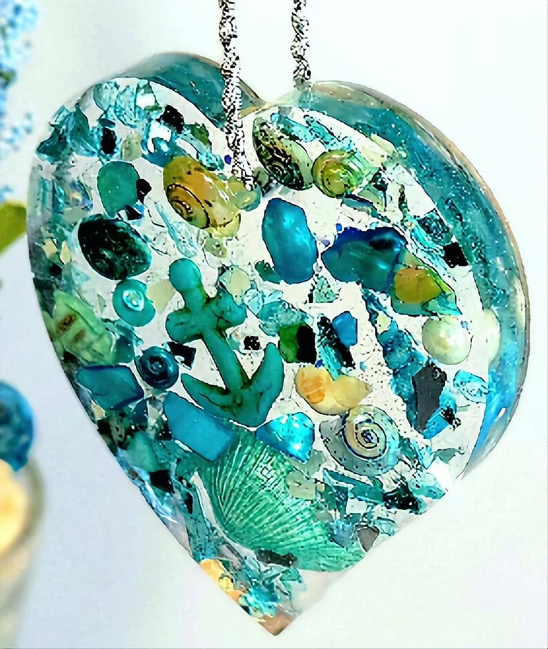 Heart Shape Seashell Ornament Seashell Heart Home Decor - Etsy