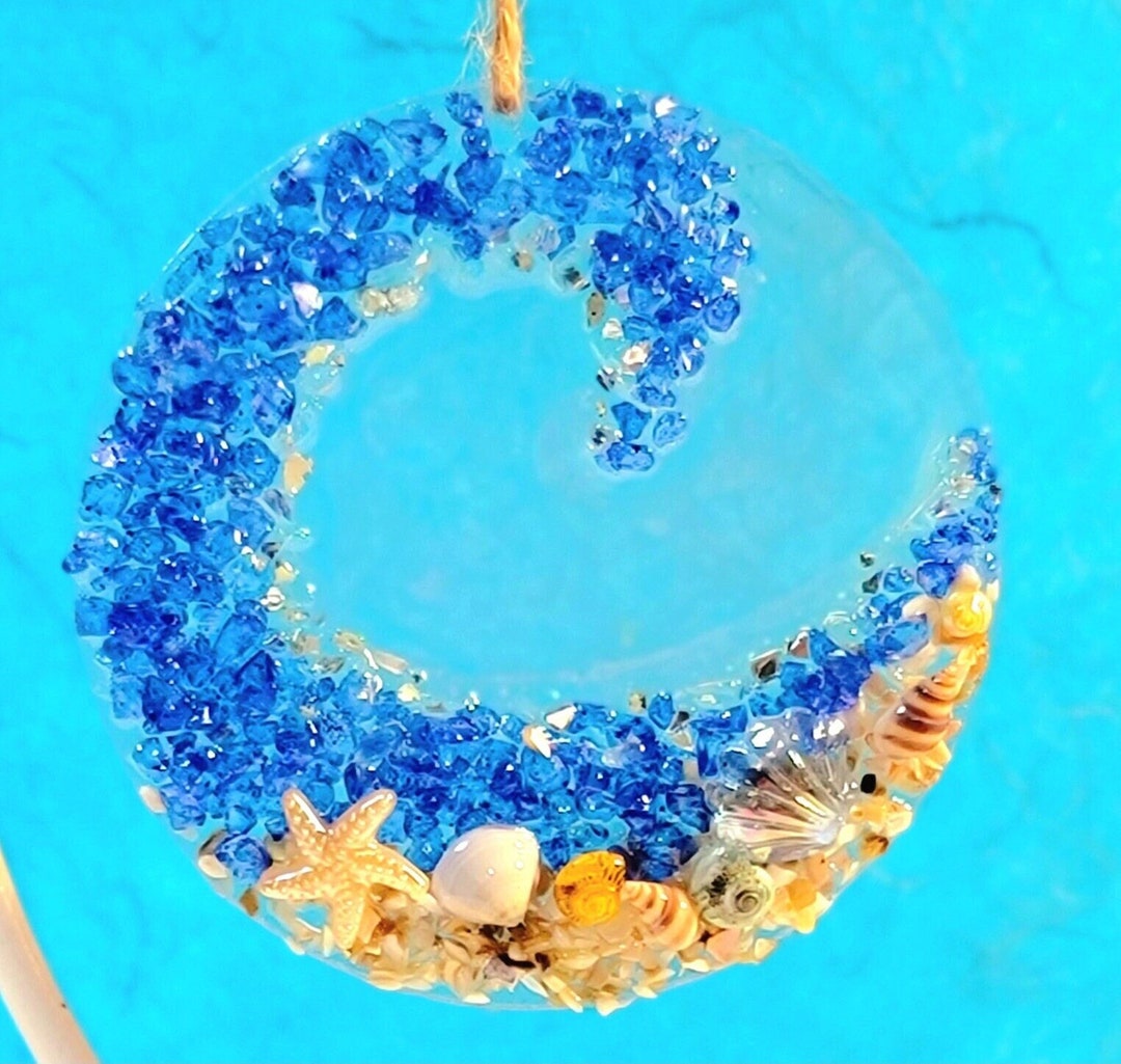 Ocean Wave Ornament Coastal Christmas Ornament Tabletop Tier - Etsy