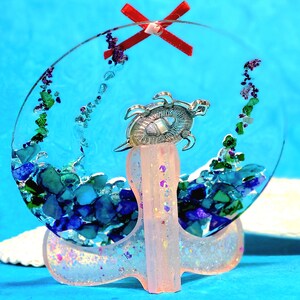 Fancy Sea Turtle Ornament Under the Sea Seaglass Sun Catcher - Etsy