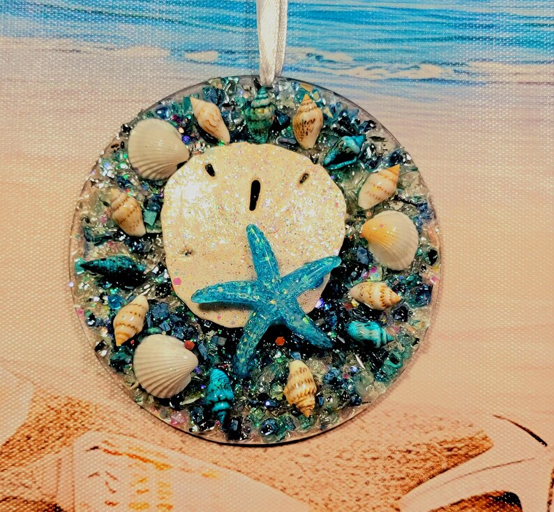 Beautiful Coastal Theme Florida Sand Dollar Ornament, Featuring ...