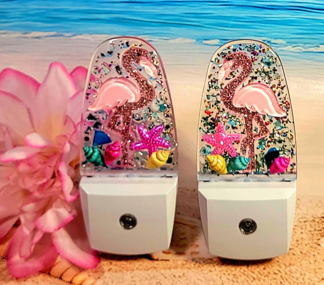 Pink Flamingo LED Sensor Nightlight, Tropical Night Light, Ambient ...