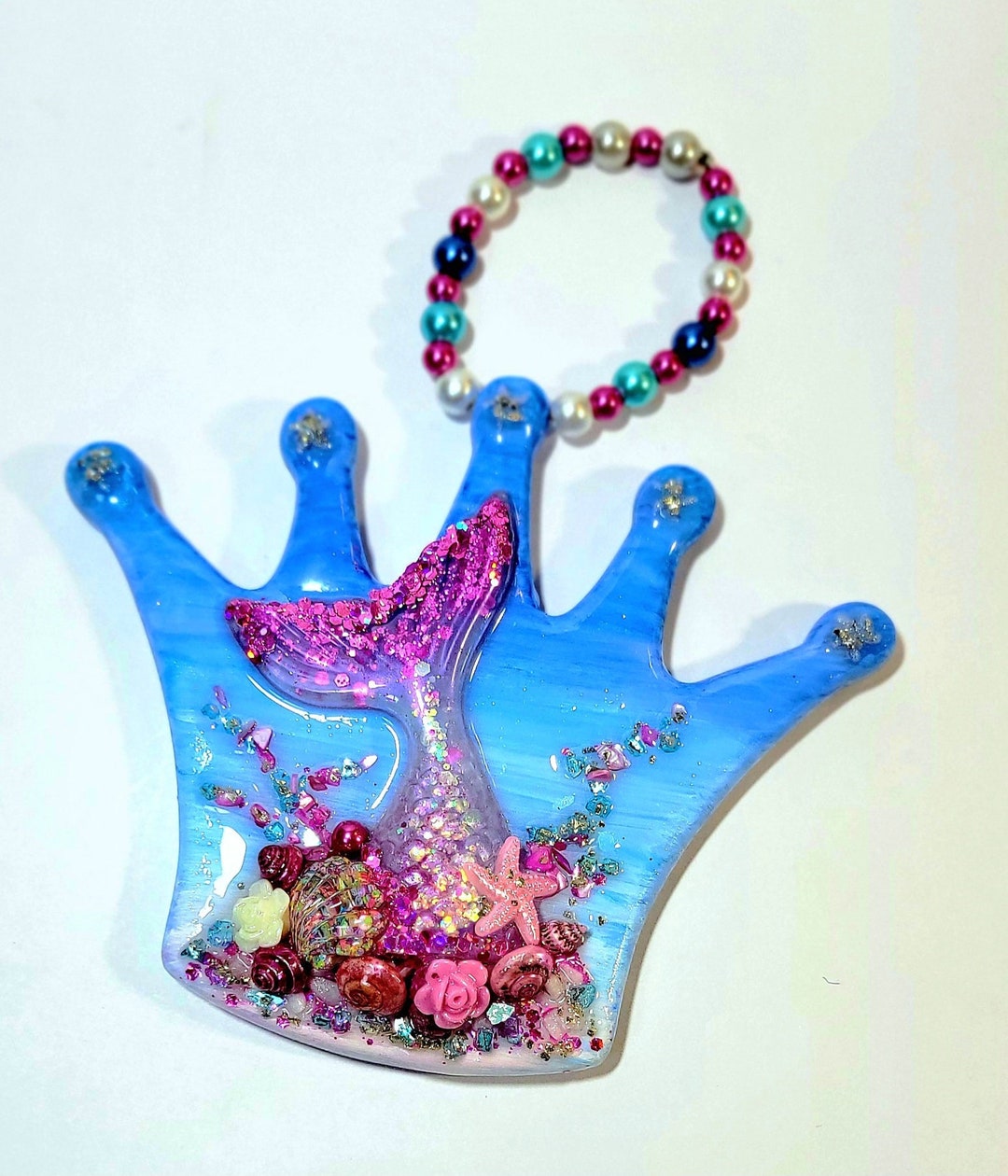 Mermaid Tail Crown Wall Hanging, Fancy Mermaid Crown Wall Art, Gift for ...