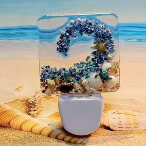 Ocean Wave LED Sensor Nightlight, Ambient Lighting, Handmade Beach Wall ...