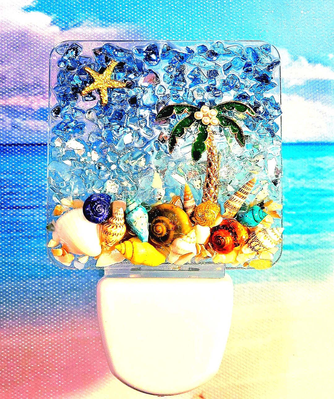 Palm Tree LED Sensor Nightlight, Ambient Coastal Lighting, Tropical ...