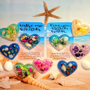 Beach Heart Hug With Colorful Seashells, Ocean Inspired Heart, Thinking ...
