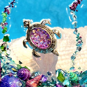 Fancy Sea Turtle Ornament Under the Sea Seaglass Sun Catcher - Etsy