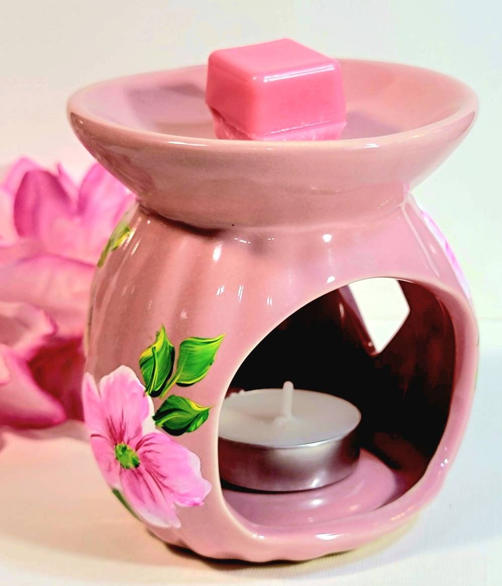 Hand Painted Ceramic Tealight Wax Warmer Wax Melt and Oil - Etsy
