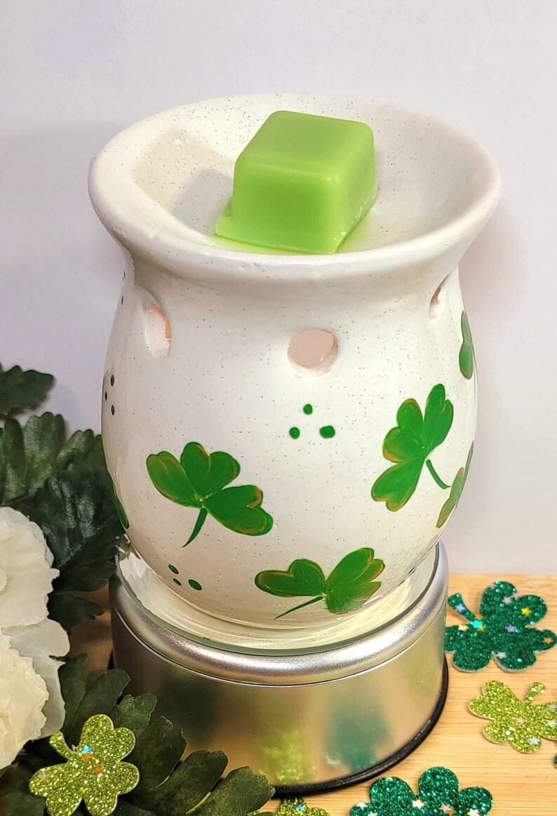 Hand Painted Ceramic Tealight Wax Warmer Gift Set Painted - Etsy