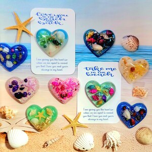 Beach Heart Hug With Colorful Seashells, Ocean Inspired Heart, Thinking ...