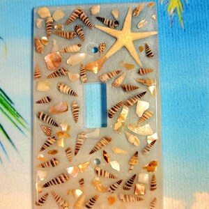 Handmade Beach Switch Plate Covers, Coastal Outlet Covers, Seashell ...