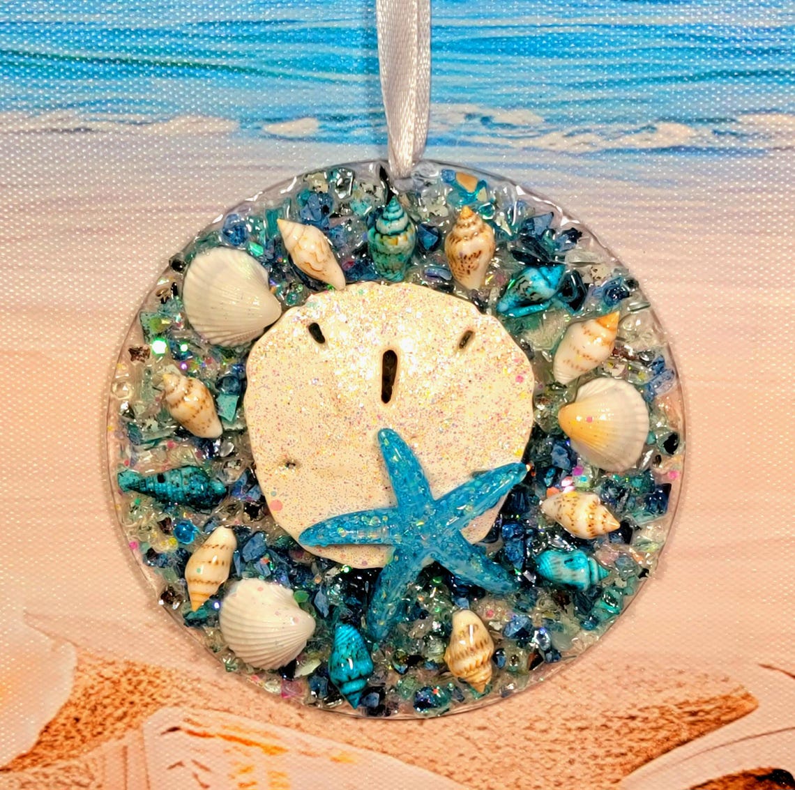 Beautiful Coastal Theme Florida Sand Dollar Ornament, Featuring ...