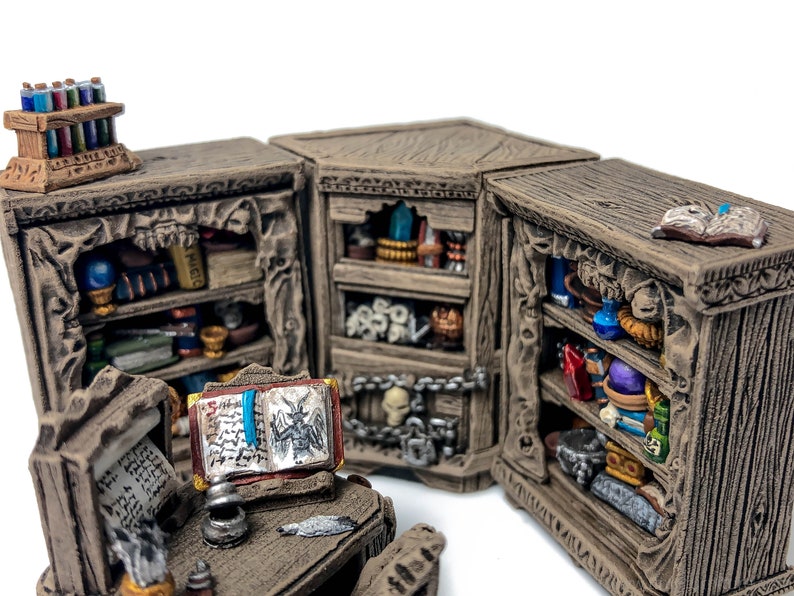 Dark Magister reading corner painted Miniature tabletop | Etsy