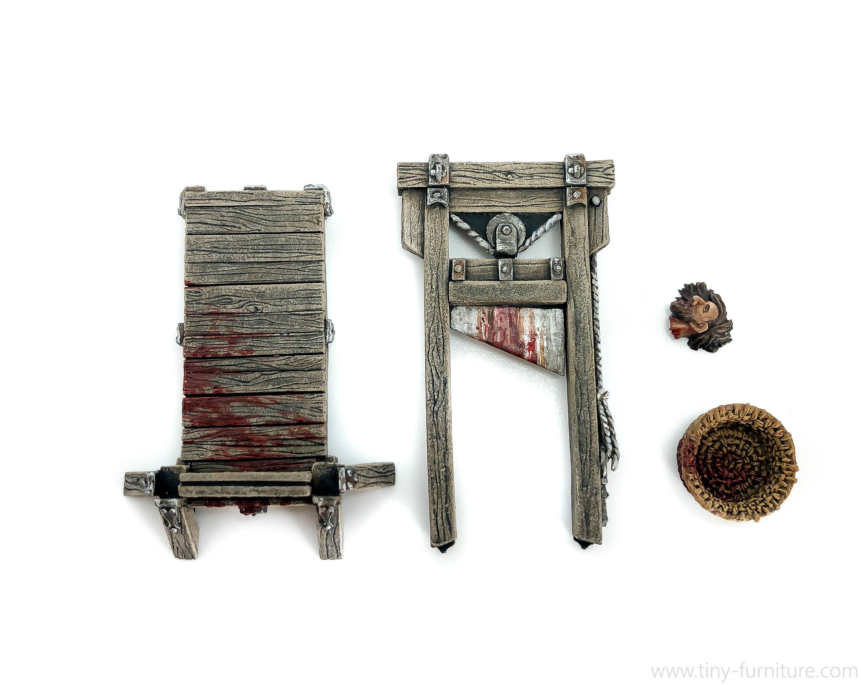 Guillotine PAINTED Miniature tabletop furniture dungeon | Etsy