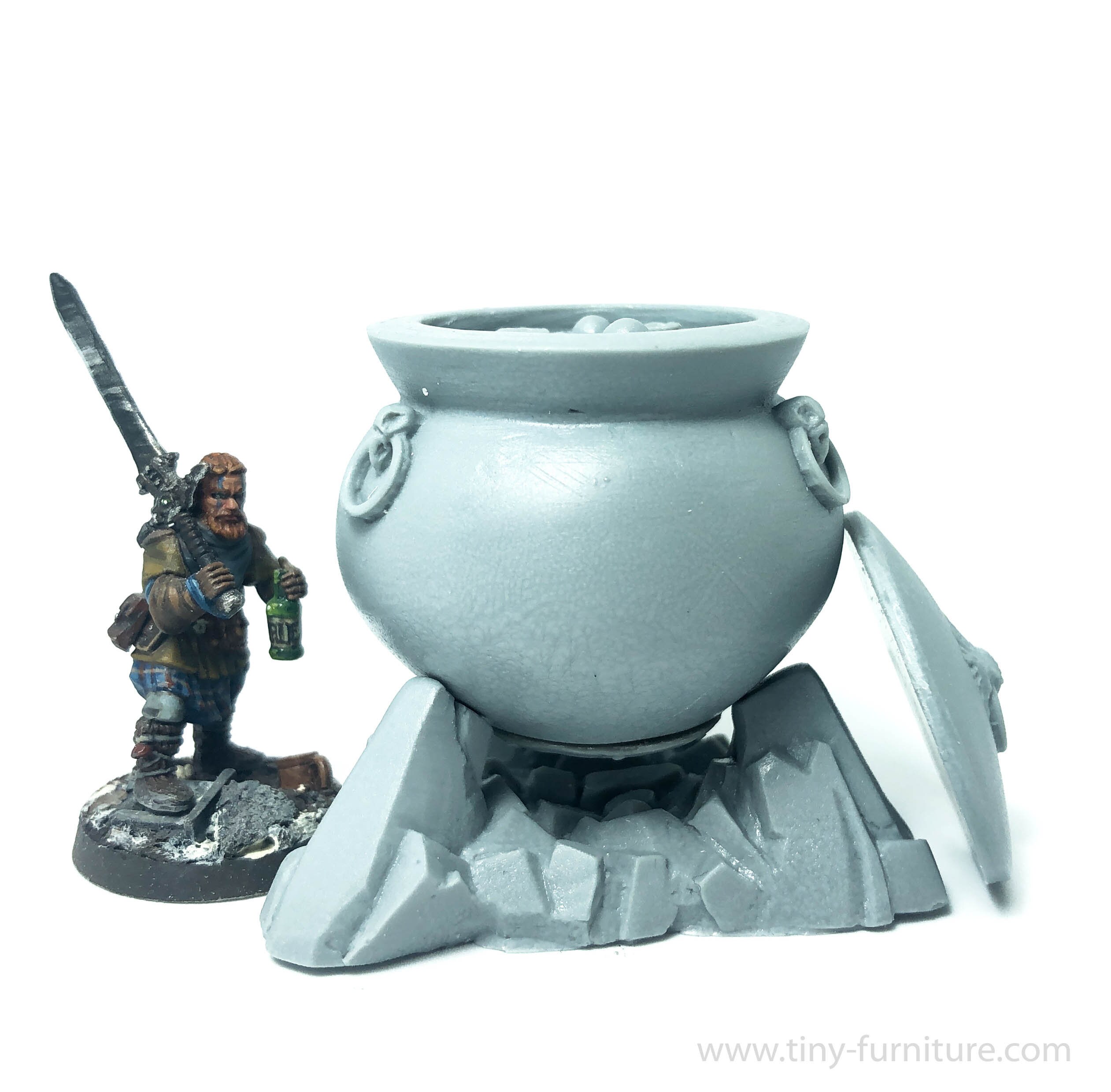 Dark Cauldron Miniature tabletop furniture dungeon decor | Etsy